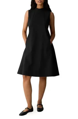 Eileen Fisher Mock Neck Sleeveless Dress