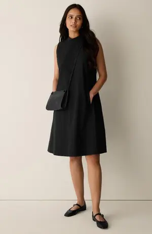 Eileen Fisher Mock Neck Sleeveless Dress