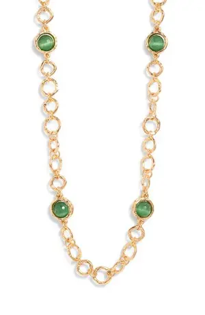 KARINE SULTAN Bead Station Necklace - Gold