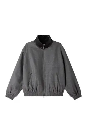 Sandro Oversized Leather-collar Jacket