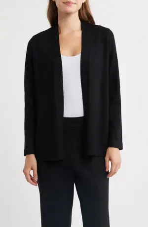 Anne Klein Chatham Open Front Cardigan - Black