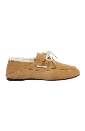 Sandro Shearling Boat Shoes