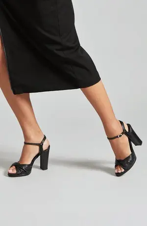 ELIZEE Simone Sandal Leather Platform Heel