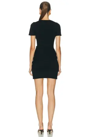 Simkhai Leni Mini Dress With Gold-tone Hardware
