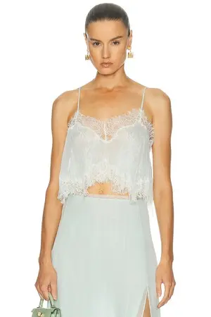 LoveShackFancy Elysia Top In Mint - Eau De Nil