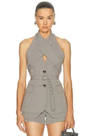 Monse Cross Lapel Vest Jacket