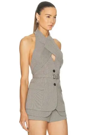 Monse Cross Lapel Vest Jacket