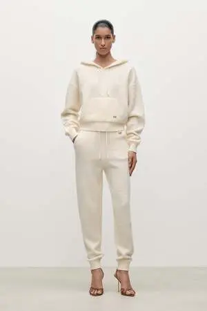 Victoria Beckham Cashmere And Merino Wool Blend Joggers - Ivory