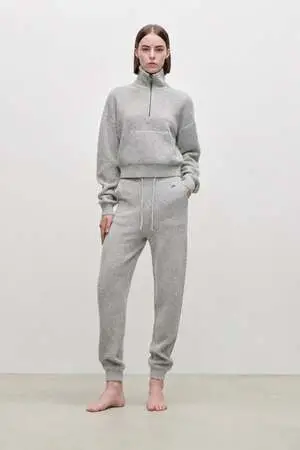 Victoria Beckham Victoria Beckham Klara Cashmere Merino Wool Joggers Light Grey