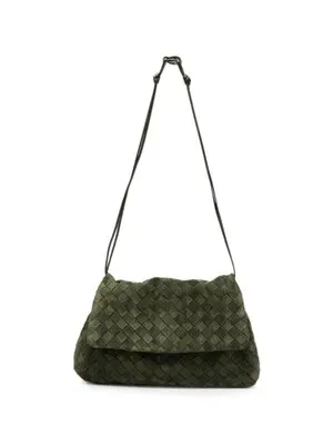 Bottega Veneta Giorno Leather Shoulder Bag - Green