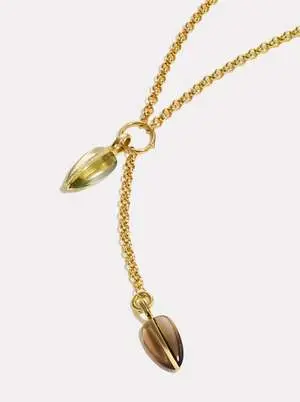 BY PARIAH Small Diamond Pebble Pendant | Amethyst