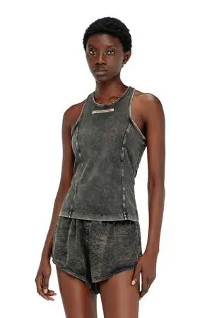 DIESEL® Cotton Treated Effect Racerback Tank Top