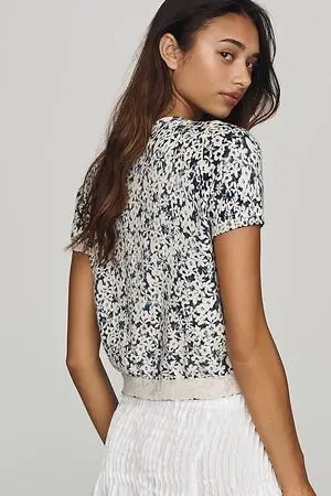 Anthropologie Short-sleeve Cardigan - Navy