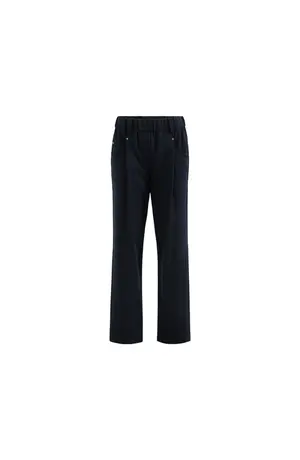 Brunello Cucinelli Stretch Cotton Baggy Pull-on Trousers With Shiny Bartack - Cobalt