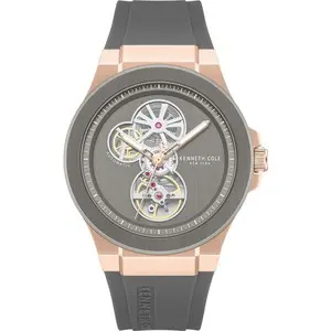 KENNETH COLE The Grove Silicone Strap Watch - Gray