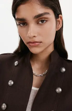 Mango Military Linen Jacket