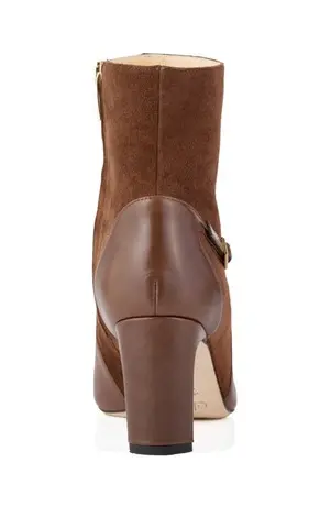 ELIZEE Cora Bootie Leather Ankle Boots - Brown
