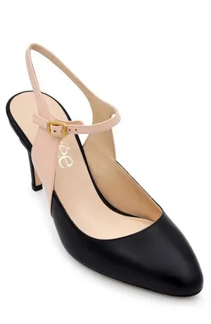 ELIZEE Frecia Pump Leather High Heels - Black/blush