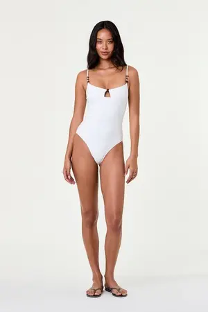 NICHOLAS Anela One Piece Swim Suit - Ivory