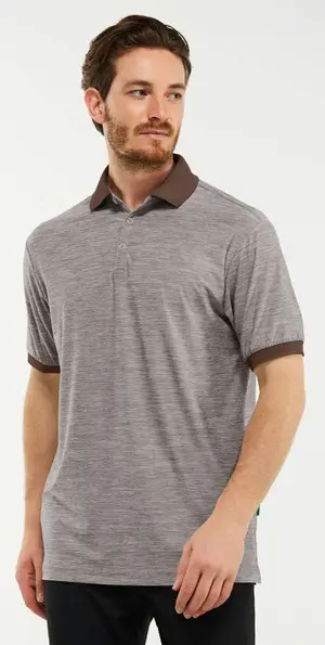 MIO MARINO Designer Golf Polo Shirt Chestnut