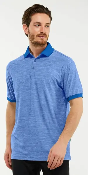 MIO MARINO Designer Golf Polo Shirt Cool Blue