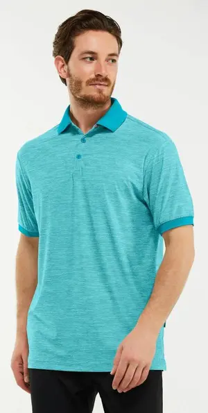 MIO MARINO Designer Golf Polo Shirt Turquoise