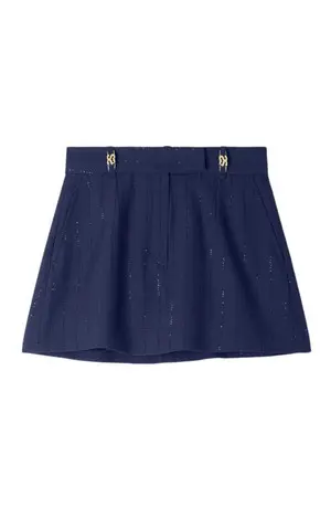 Sandro Striped Sequin Skort