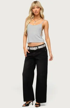EDIKTED Raelynn Low Rise Wide Leg Jeans