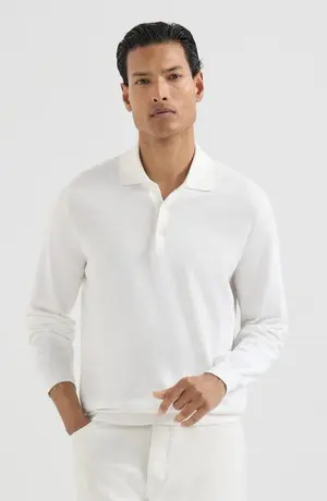 Brunello Cucinelli Cotton Lightweight Knit Polo Shirt - Panama