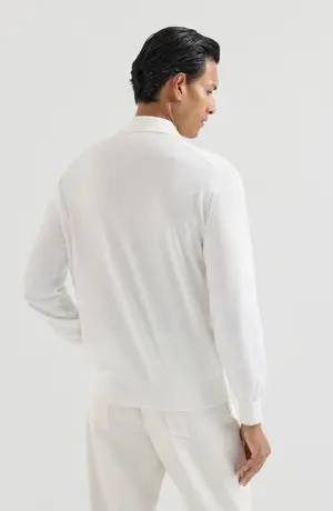 Brunello Cucinelli Cotton Lightweight Knit Polo Shirt