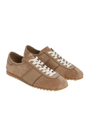 Sandro Leather And Suede Low-top Sneakers