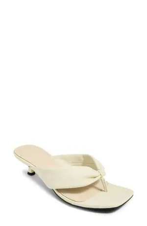 Yosi Samra Eva Thong Kitten Heel Sandal - Cream