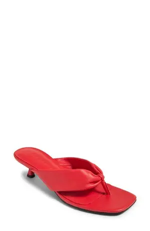 Yosi Samra Eva Thong Kitten Heel Sandal - Red