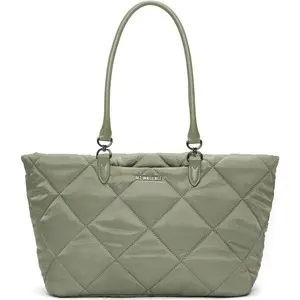 Mz Wallace Medium Madison East/west Quilted Nylon Tote - Agave Green
