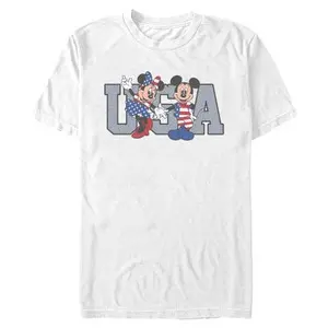 MICKEY & FRIENDS The American Couple Graphic T-shirt - White