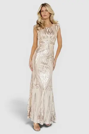 BALTIC BØRN Alessia Sequin Gown - Champagne