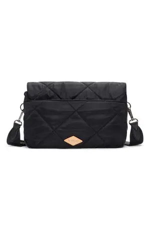 Mz Wallace Madison Quilted Nylon Flap Crossbody Bag