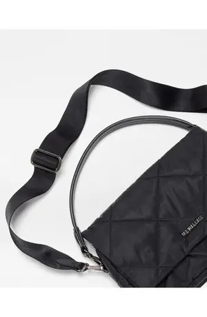 Mz Wallace Madison Quilted Nylon Flap Crossbody Bag