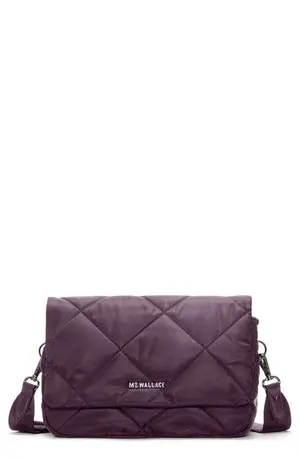 Mz Wallace Madison Quilted Flap Crossbody Bag - Raisin
