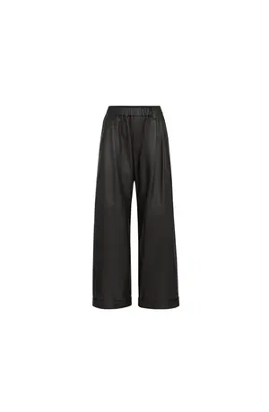 Brunello Cucinelli Nappa Leather Baggy Trousers