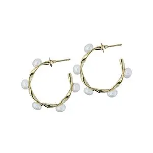 CHIARA TEDESCHI JEWELLERY Bouton Hoops - Gold