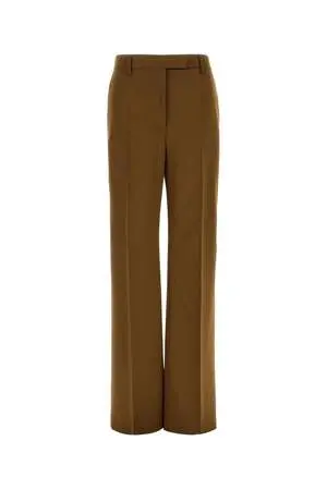 FERRAGAMO Salvatore Wool Blend Pants - Brown