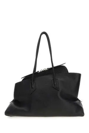 Attico Textured Leather Tote Bag With Top Handle - Multicolor