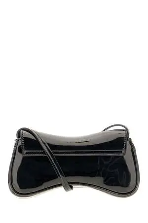 DIESEL® Black Glossy Crossbody Bag With Logo Detail