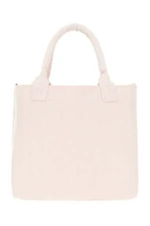 GANNI Canvas Top Handle Bag With Raspberry Print - Multicolor