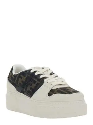 Fendi Sneakers With Ff Jacquard And Platform - Multicolor