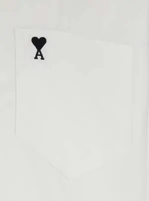 AMI Paris Shirt With Logo On The Front In Cotton