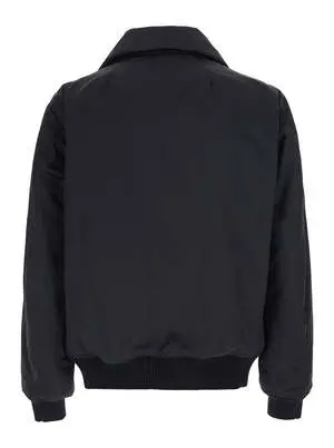 Rick Owens Dracuflight' Black Jacket With Oversized High Collar In Tech Fabric For