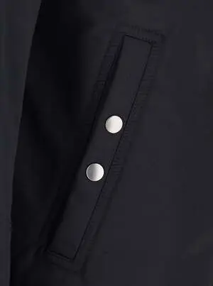 Rick Owens Dracuflight' Black Jacket With Oversized High Collar In Tech Fabric For