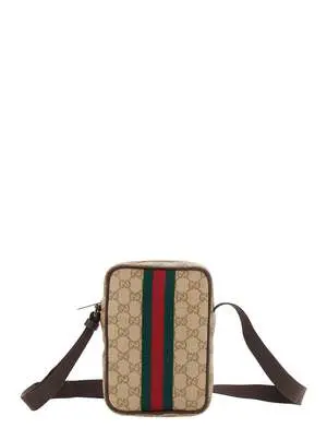 Gucci Vertical Web Vintage Sand Vetrificato Crossbody Bag - Multicolor